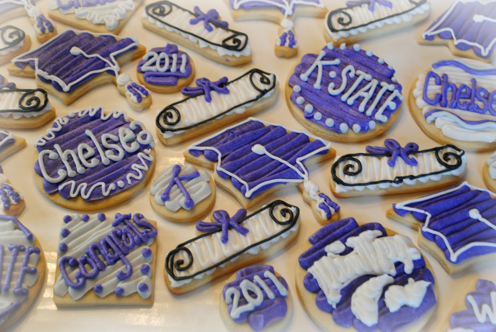 Candace's Cookie Creations: Kansas State Graduation Cookies