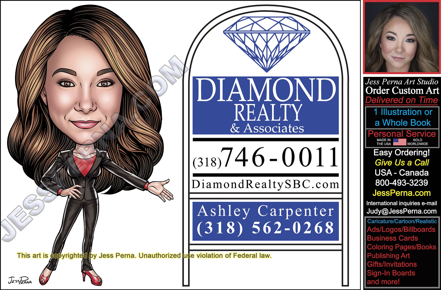 How to Order Ad Cartoons and Caricatures: Yard Signs for Real Estate ...
