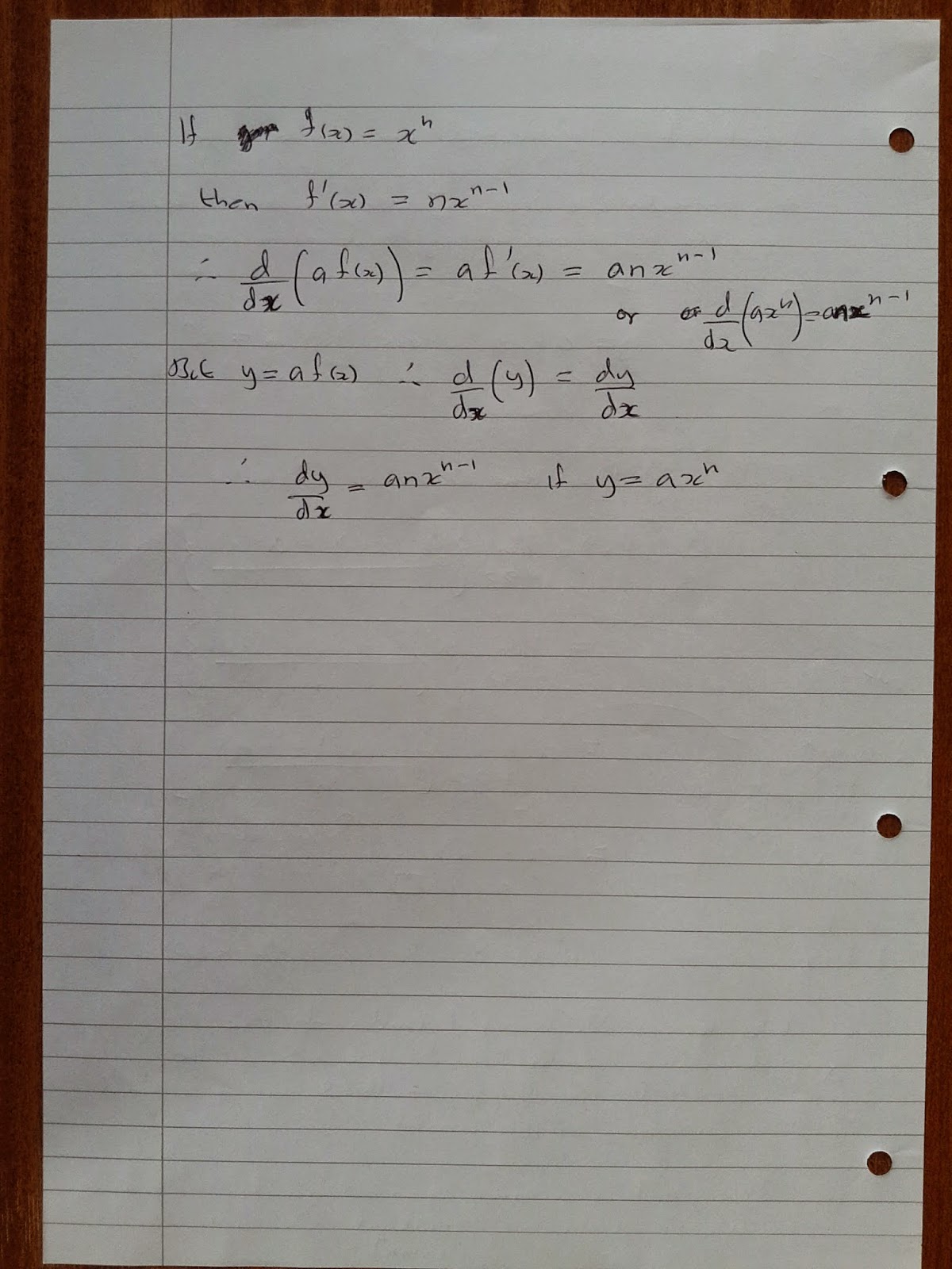 A Level Maths Notes: AS Differentiation: Proof of multiplicative ...