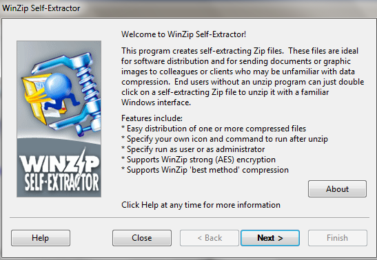 ' My Blogspot ': Winzip Self-Extractor