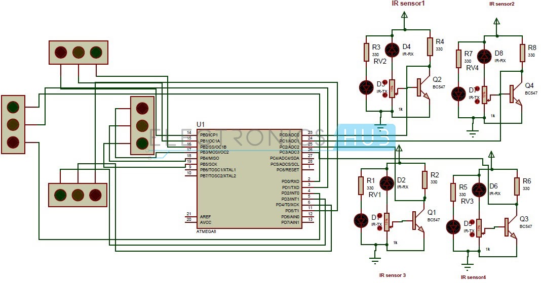 electronics projects: Density Based Traffic Signal System using Microcontroller