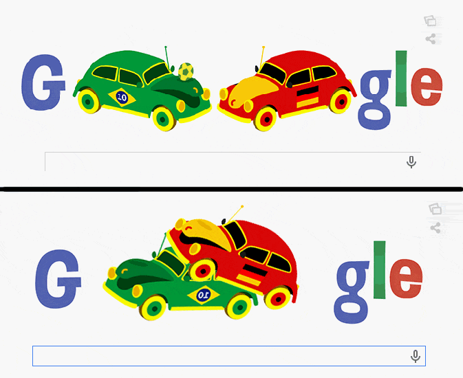 Memes de Internet: doodle alemania vs brasil - GIF