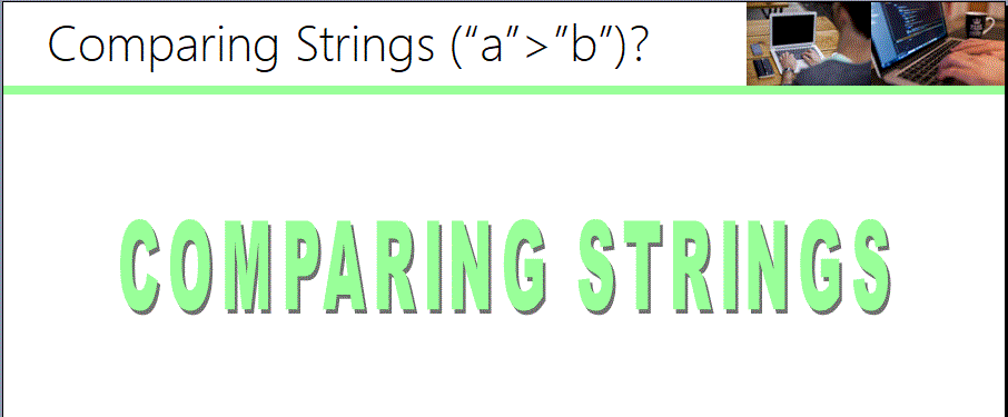 Comparing Strings: BEHIND THE SCENES!