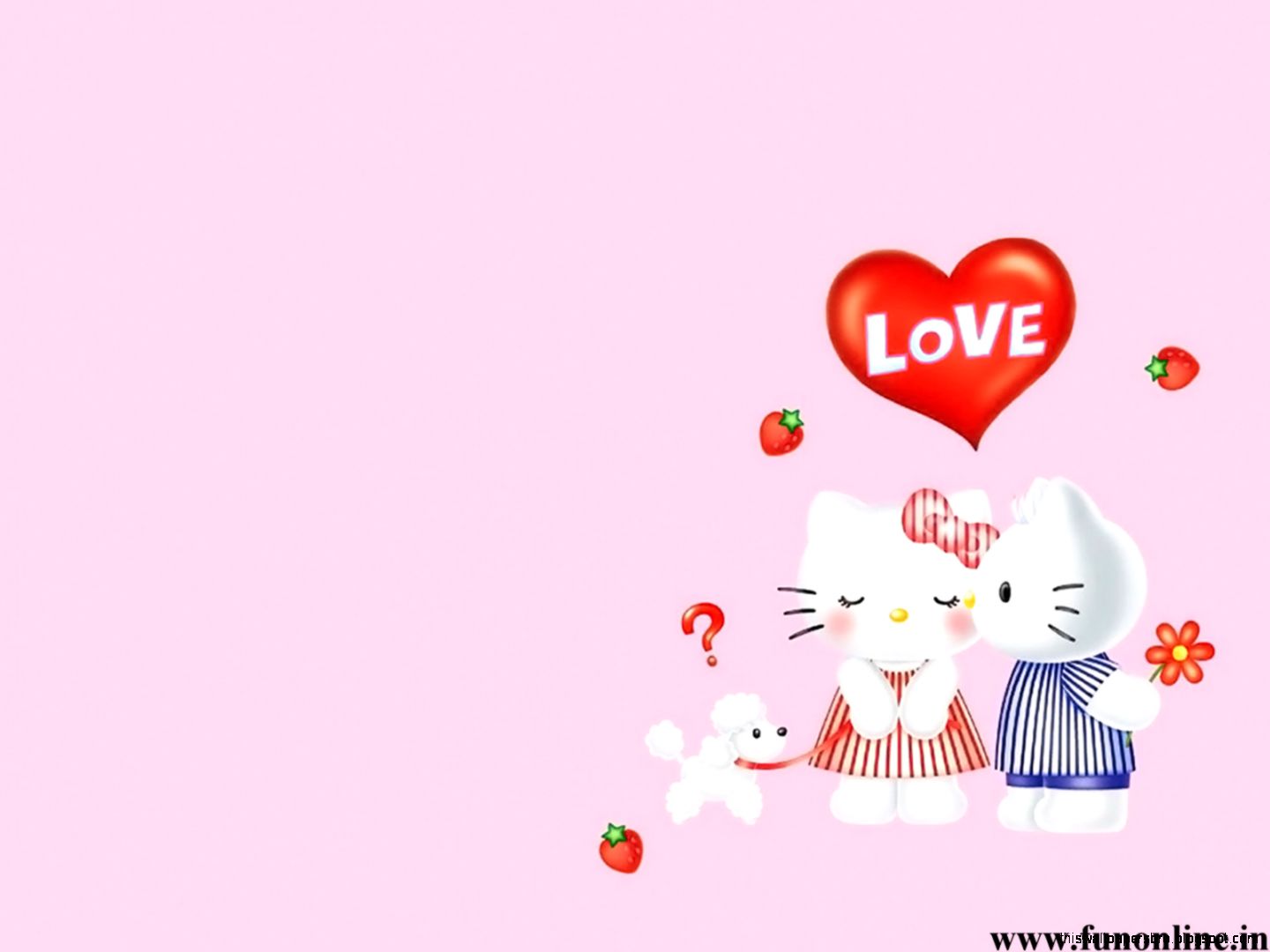 Hello Kitty Cartoon Love Wallpaper | This Wallpapers