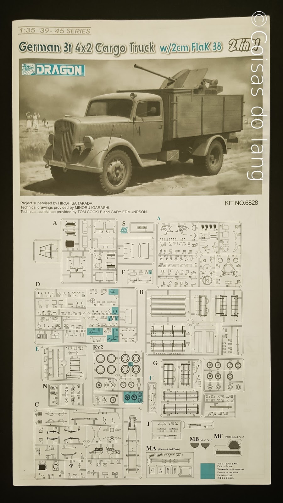 Review - Dragon 6828 - German 3t 4x2 Truck w/2cm FlaK 38 (2 in 1)