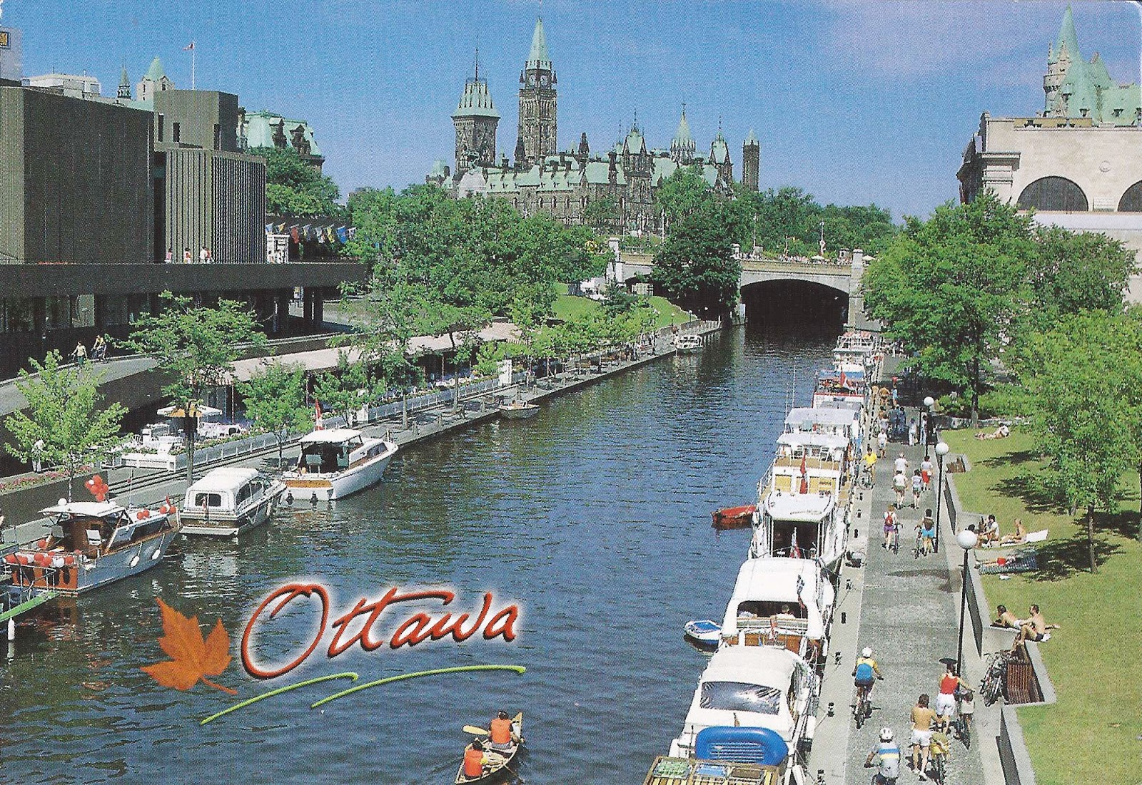 A Journey of Postcards: Rideau Canal, Ottawa, Canada