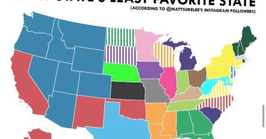 Marc Valdez Weblog: Every State's Least Favorite State