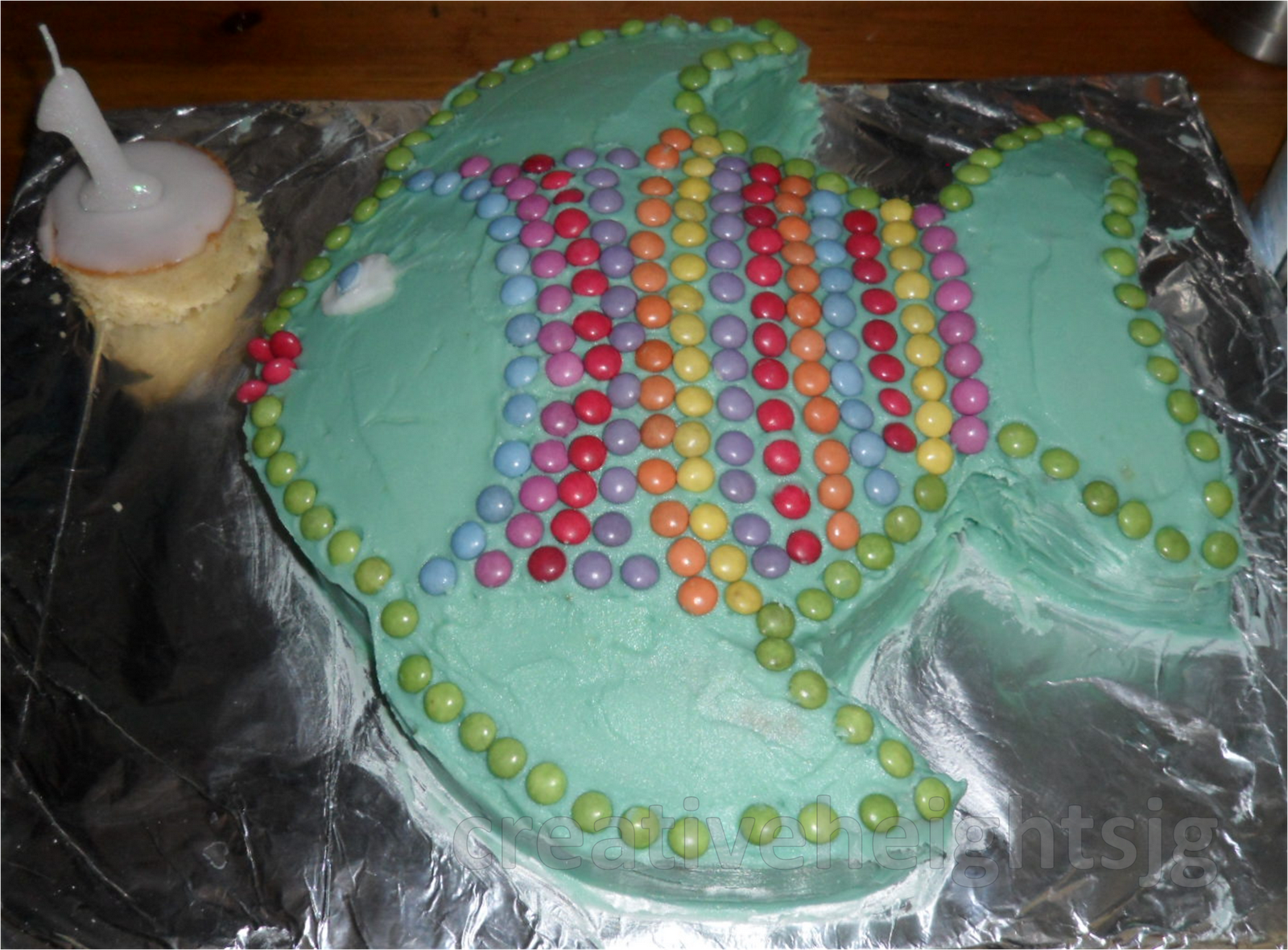 Creative Heights: Blue Fish Birthday Cake