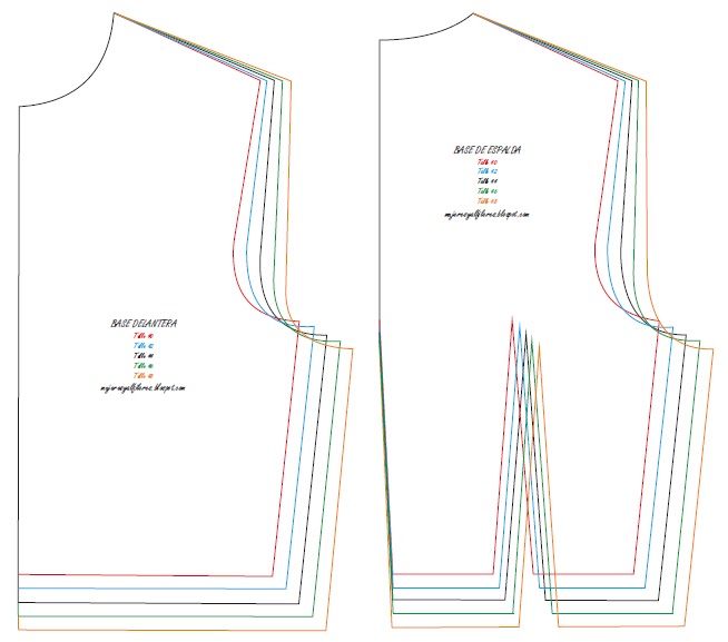 Mujeres y alfileres: Moldes base de corpiño para imprimir