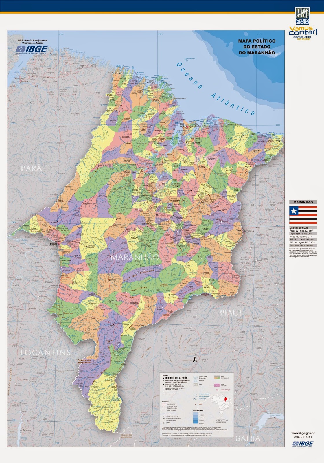 Mapas do Brasil e dos Estados Brasileiros (IBGE)