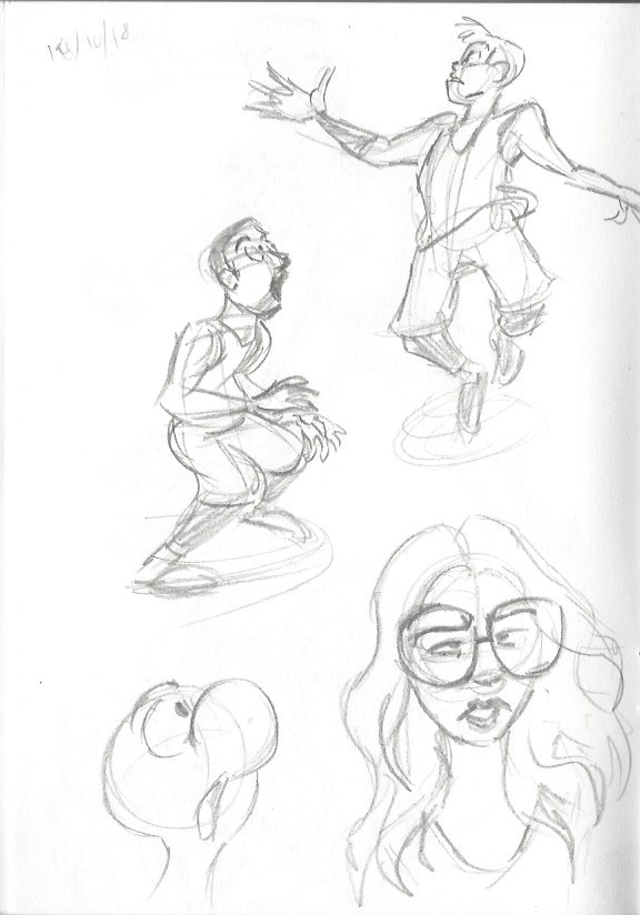 Animated Heads: Character design from Life drawing for Stephen Silver