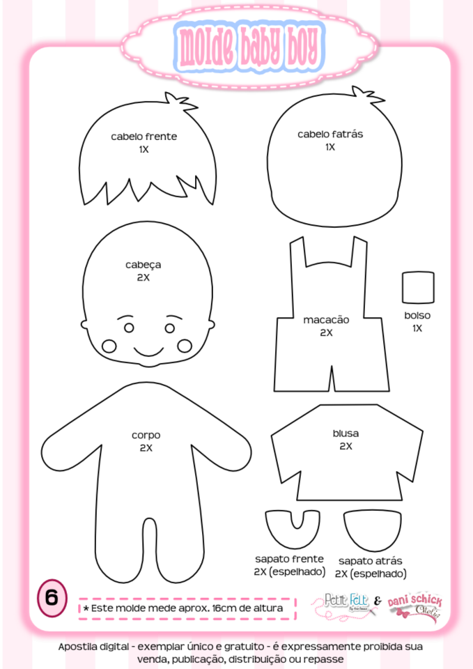 Boas dicas Online: Boneco cute com molde para imprimir