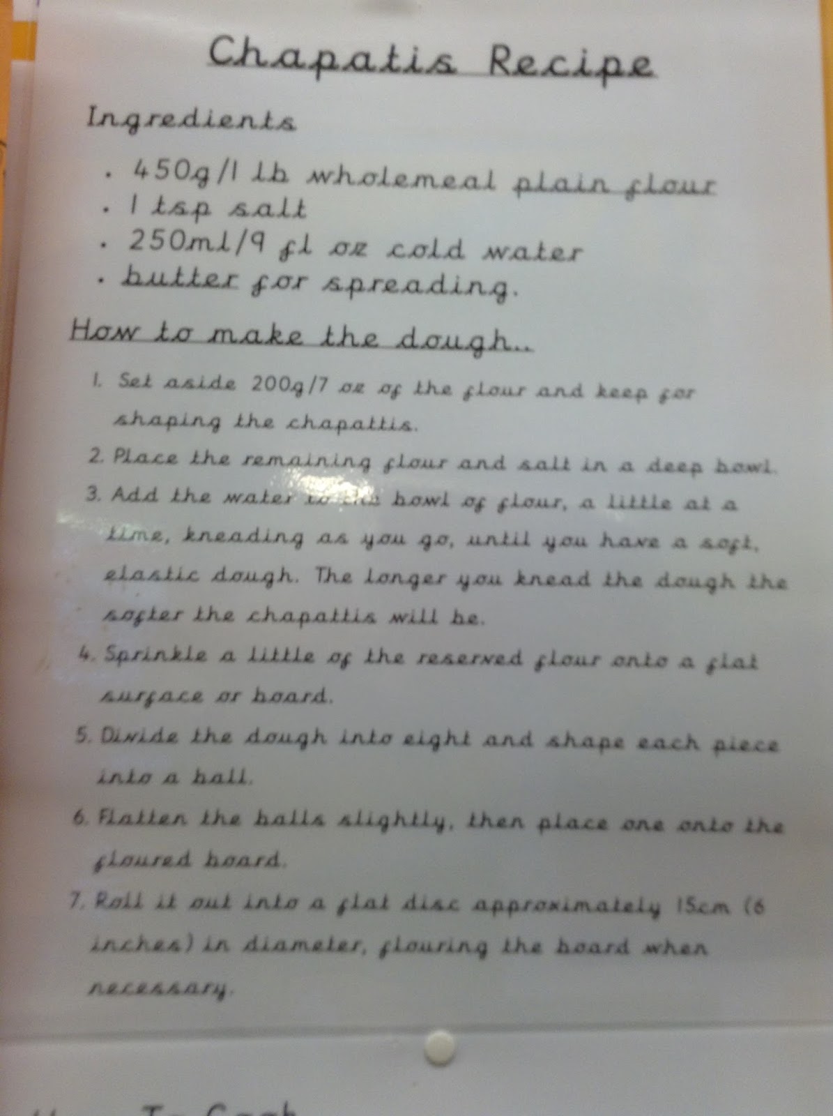 Willows and Hazels: The Runaway Chapati