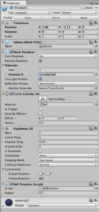 Greg Lieberman: Unity: Rotate a 3D ball using 2D Physics