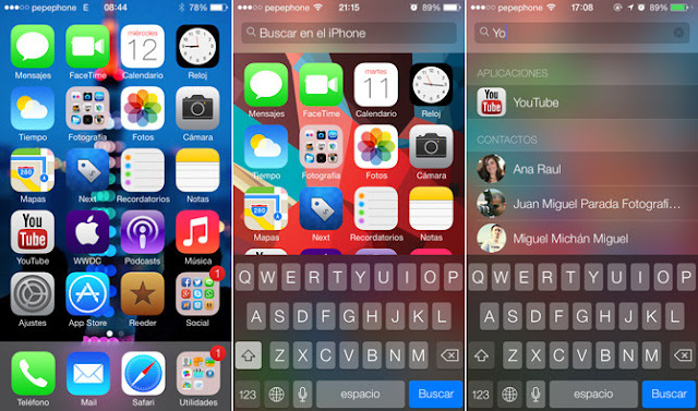 Tecnopatas182: Explorando IOS 7 ( Fotos de su interfaz )