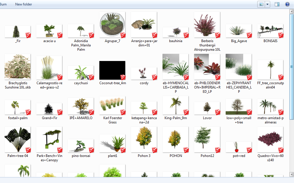 Contoh Model 3D for Sketchup : Pohon / Tree (1)