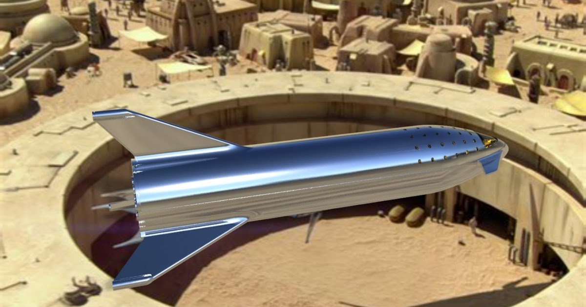 SpaceX Stainless Steel Starship taking off from Mos Eisley by Reese ...