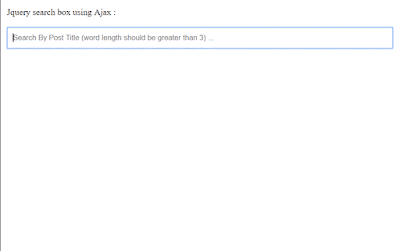 Ajax Search Box in PHP, MySQL and JQuery. | SKPTRICKS