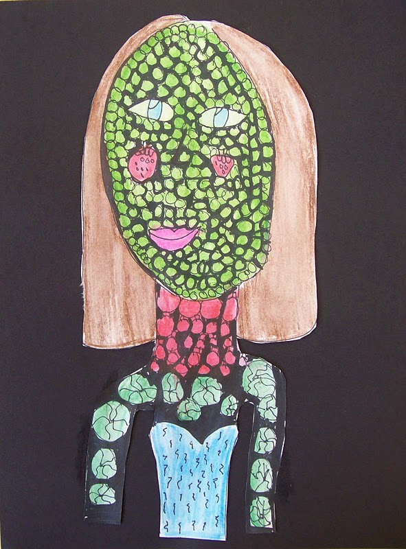 Art at Midway Middle School: Organic Self Portraits