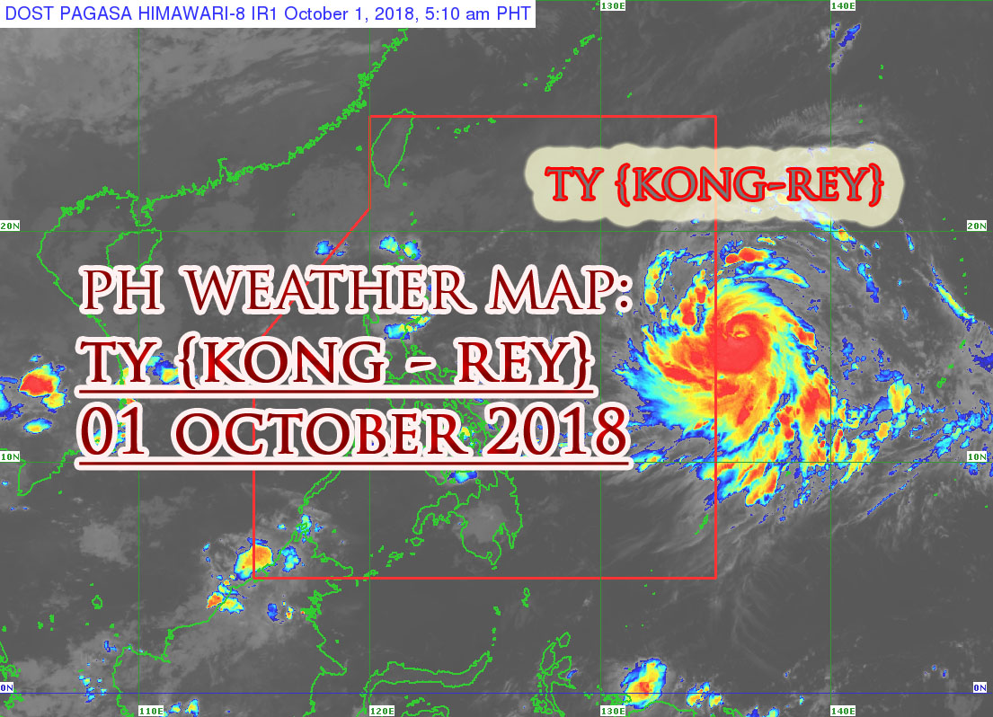 PAGASA Regional Weather Update for TY {KONG-REY} as of 5:00 AM 01 ...
