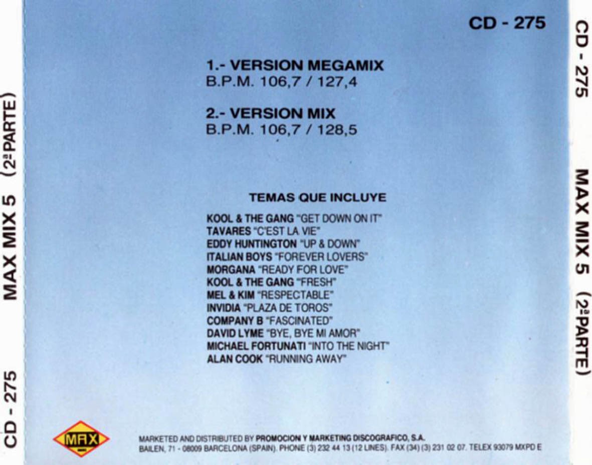Mi Rincón de Música: Max Mix 5 2º Parte (1987)