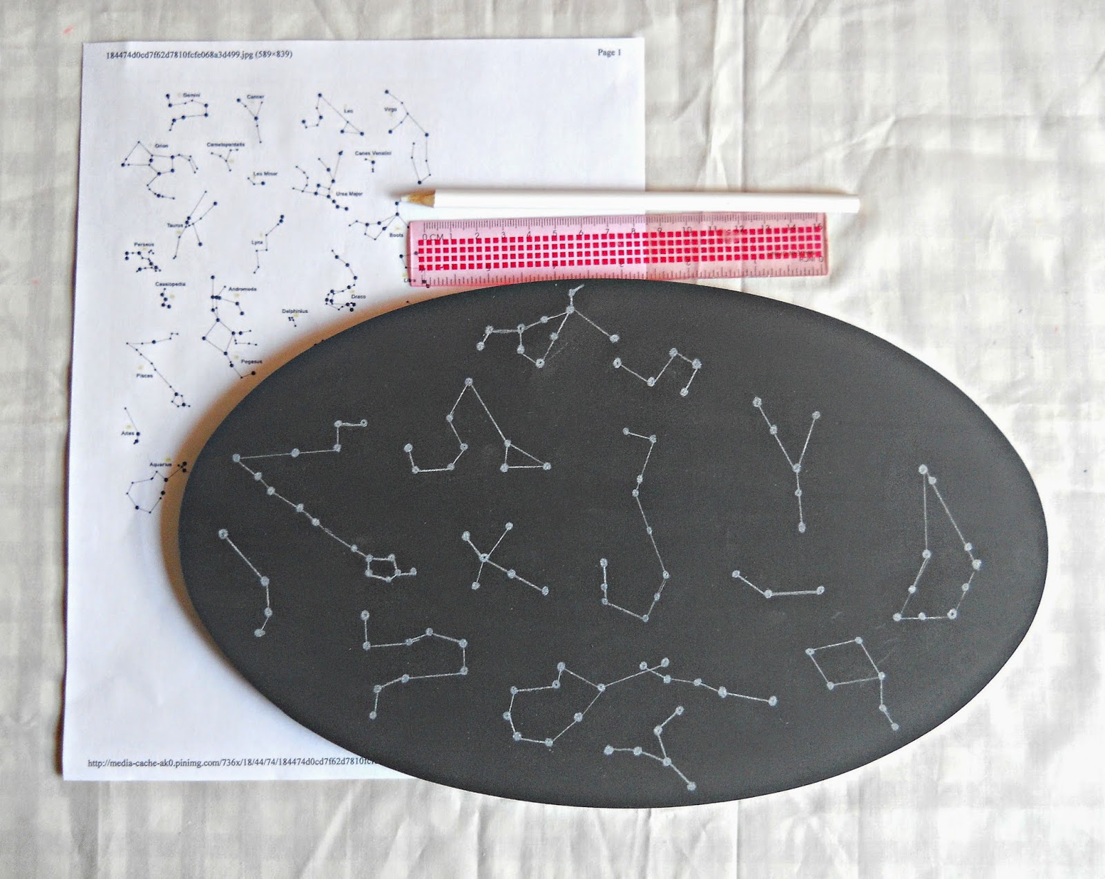 Star Constellation Wall Art DIY - Running With A Glue Gun