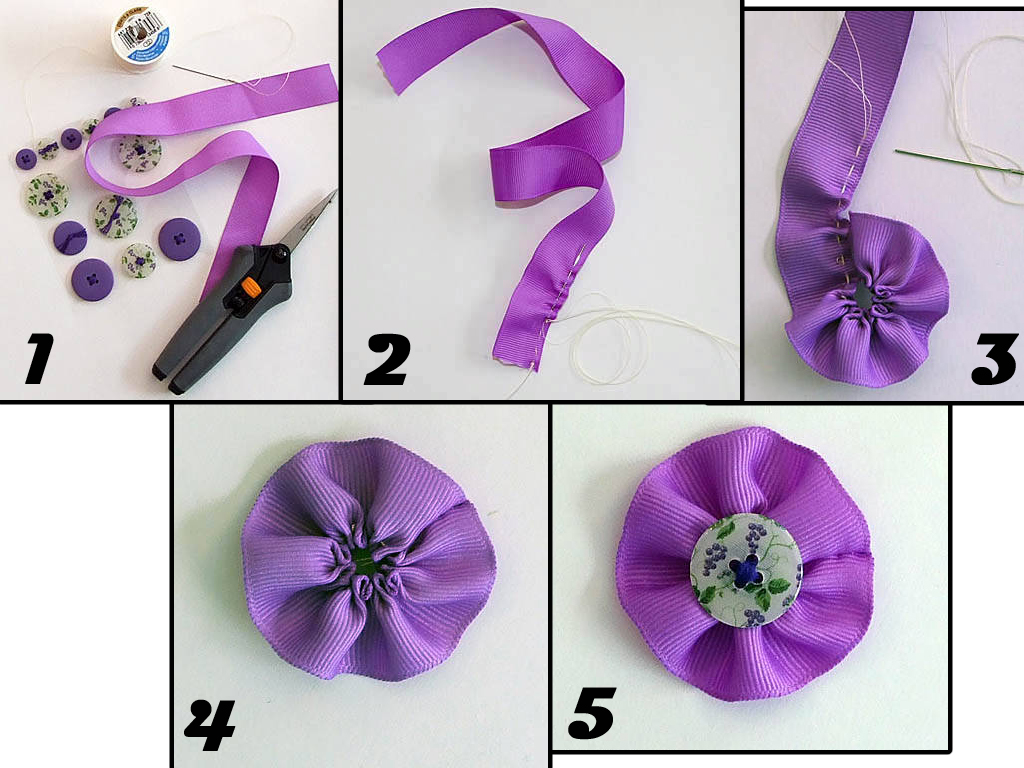 Diy Tutorial Ribbon Flower Iezana Story
