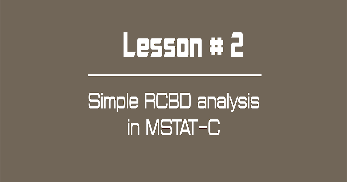 Data analysis | MSTAT-C