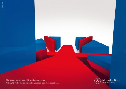 New print ads for Mercedes-Benz uses the colors of the USA, the UK and ...