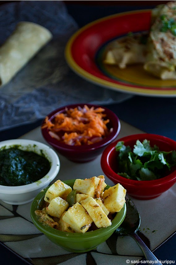 SASI'S KITCHEN: Paneer Tikka Kati Rolls