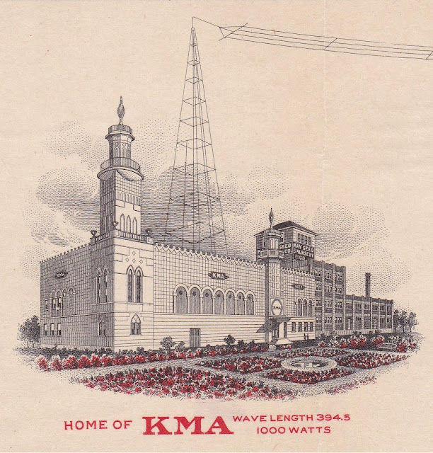 Vintage QSLs from the Golden Days of Radio : KMA Shenandoah, Iowa ...