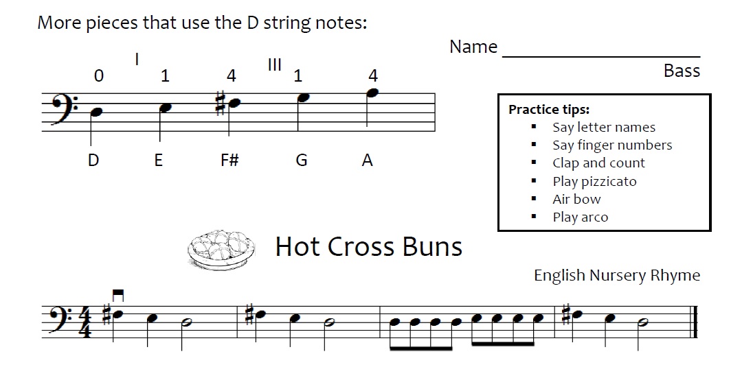 Teaching Elementary Orchestra : Supplement: D String Notes