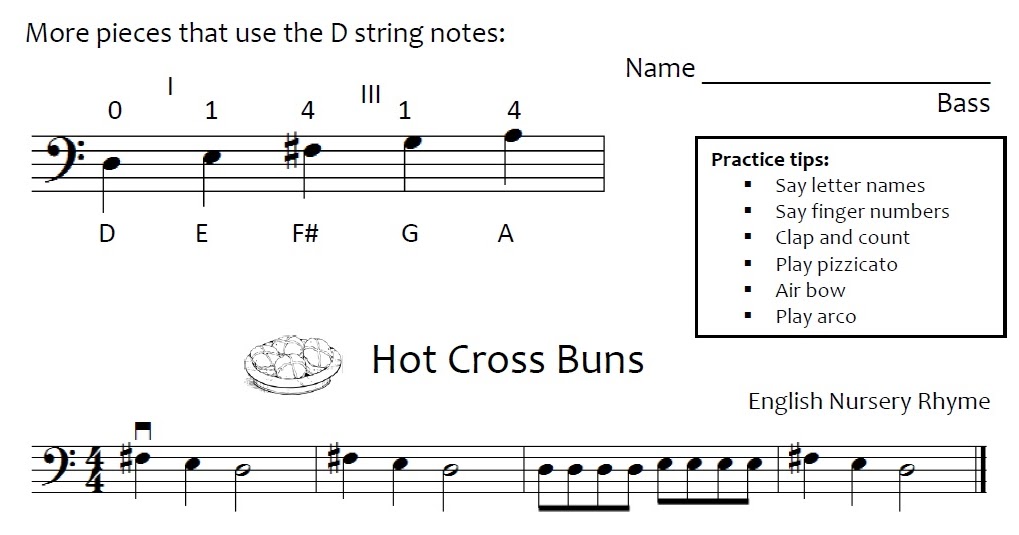 Teaching Elementary Orchestra : Supplement: D String Notes