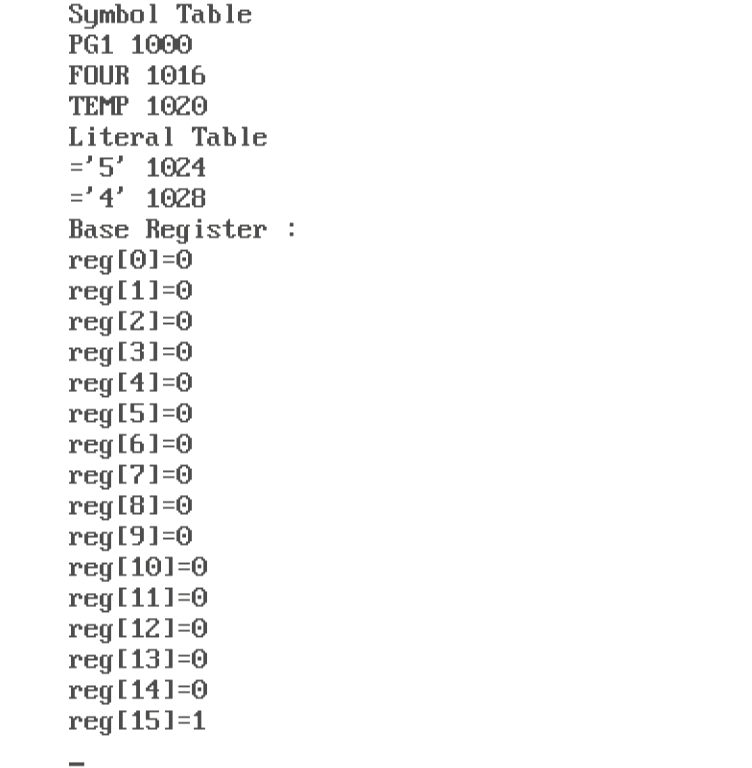 Program to design and implement Pass 1 of 2 Pass Assembler > C and Assembly Program