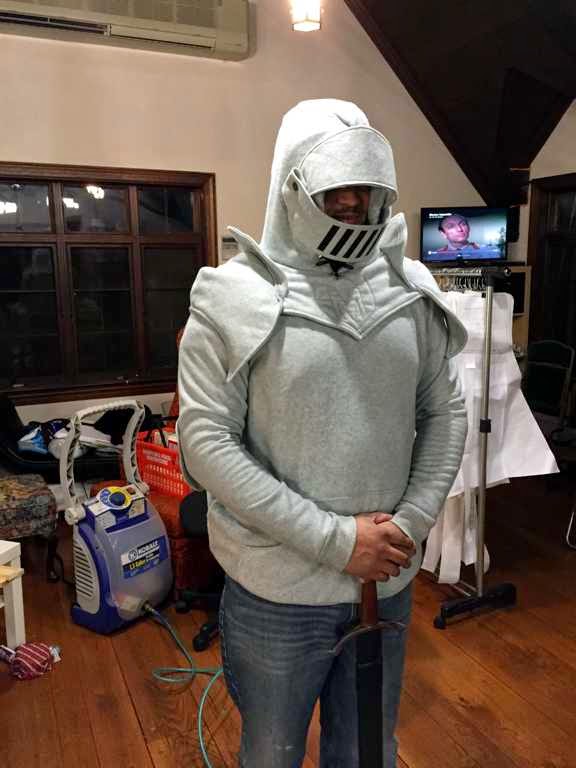 What the well-dressed knight is wearing