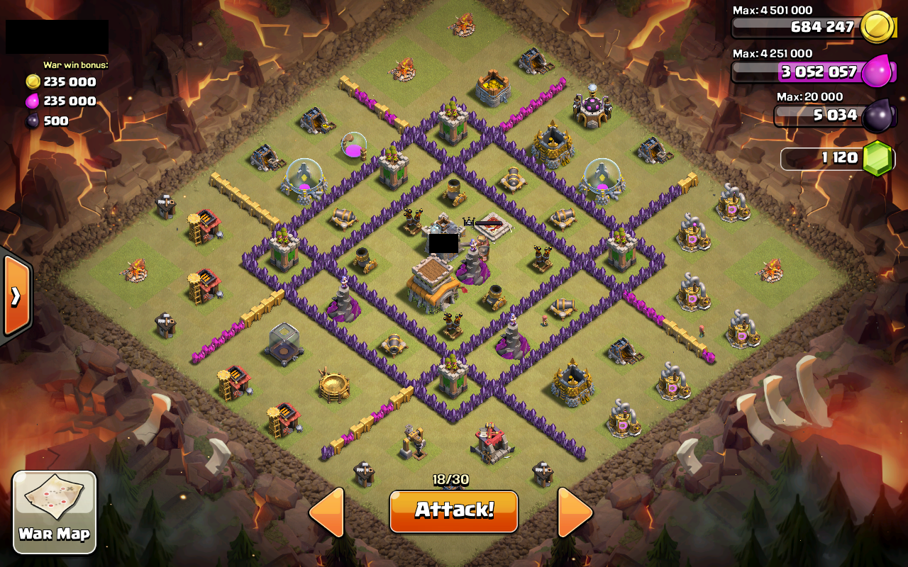 COC BASE 99: TH 8 War Base 2