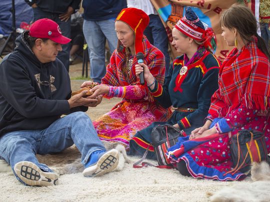 White Wolf : Sami Indigenous Travel to Stand with Standing Rock Sioux Tribe