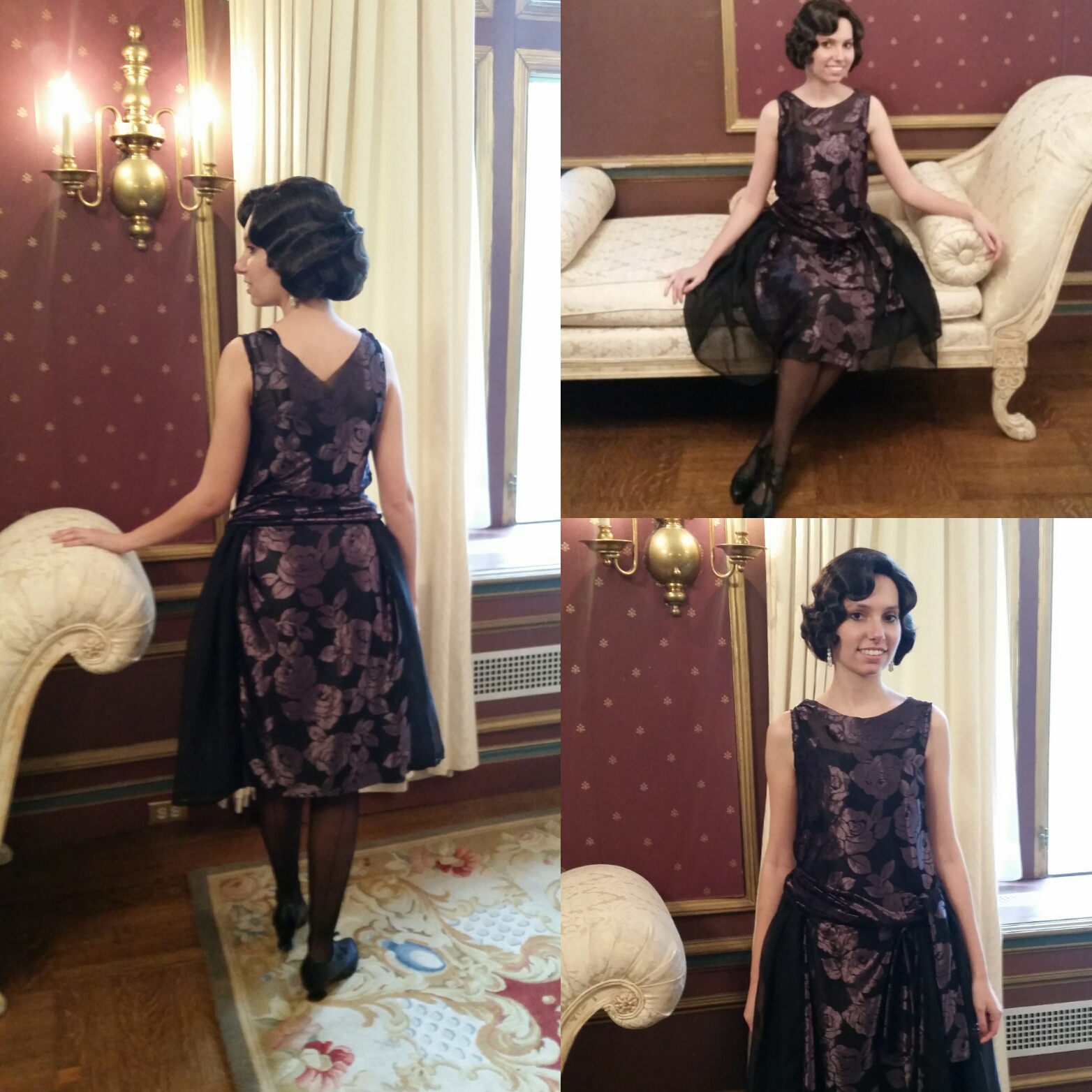 1920s Devore Velvet "One Hour Dress"