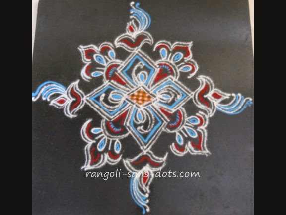 Rangoli - 2 lines kolam