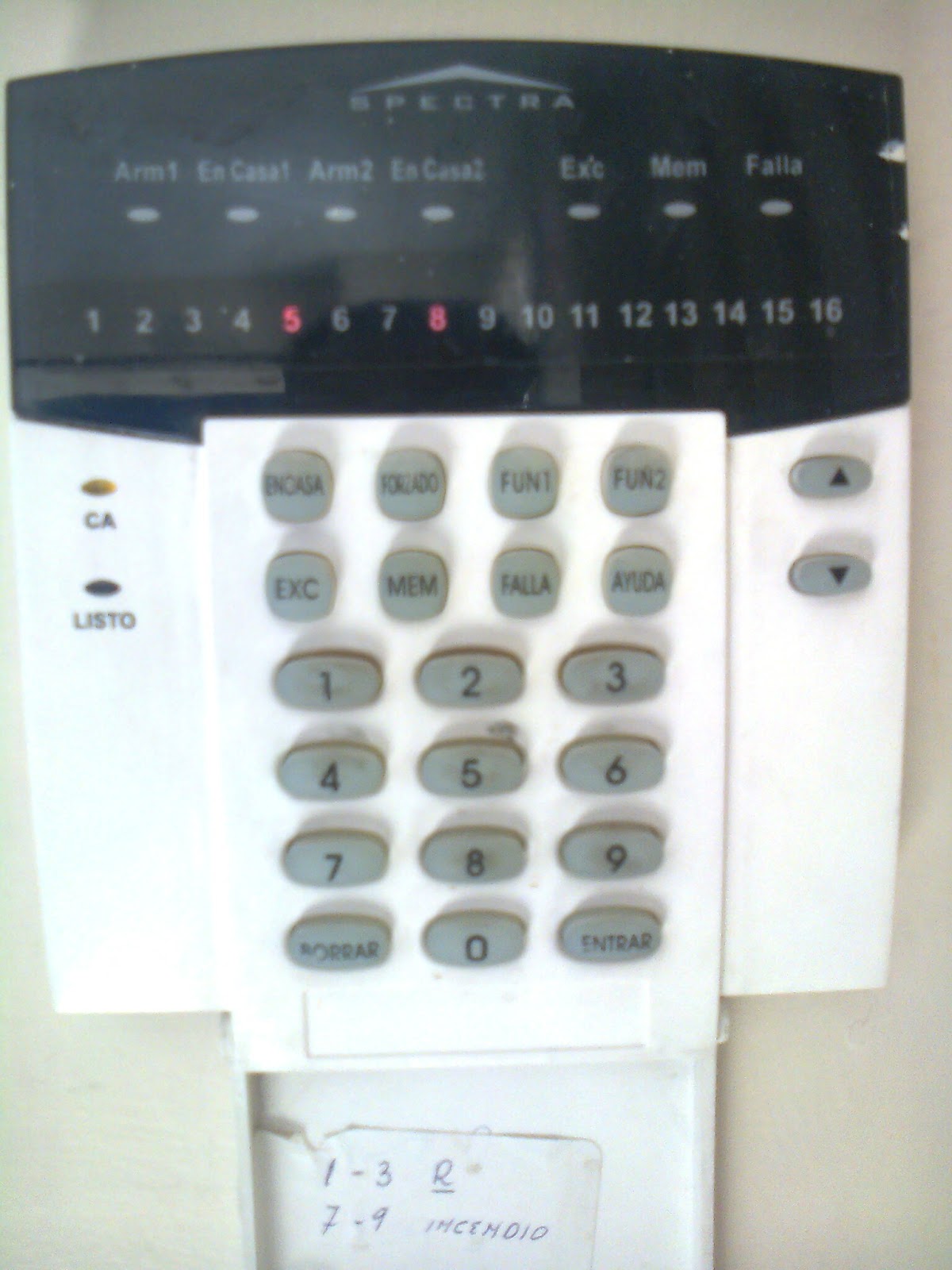 SPECTRA 1738 ~ Todo sobre Alarmas