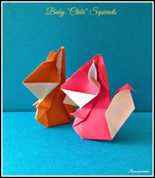 Life's Simple Pleasure: Origami Design - Cute Baby "Chibi" Squirrels