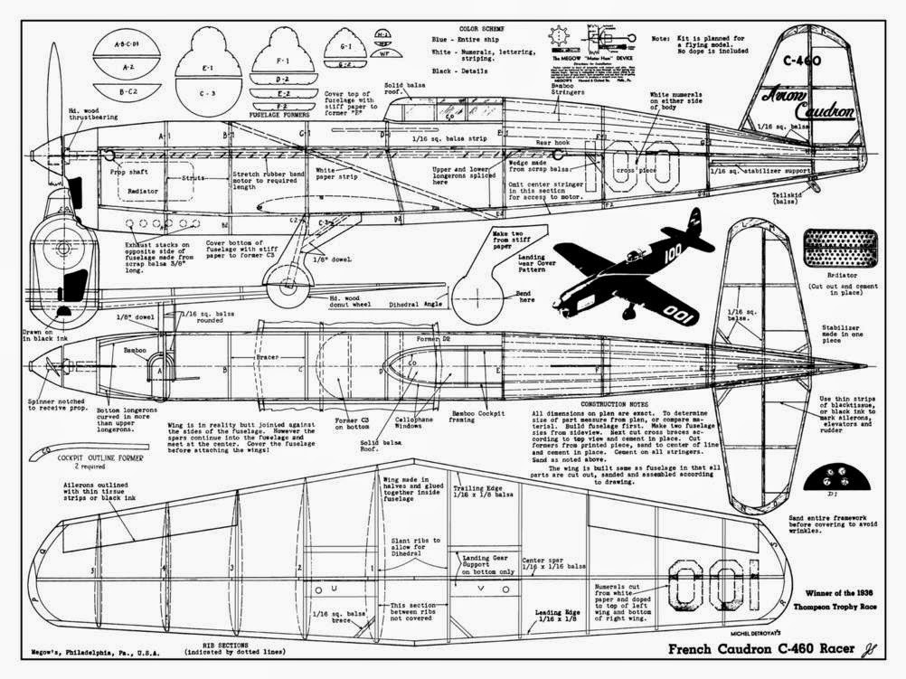 Comandante Kuarup - Aeromodelismo: Planta da Semana - Caudron Racer C 460c