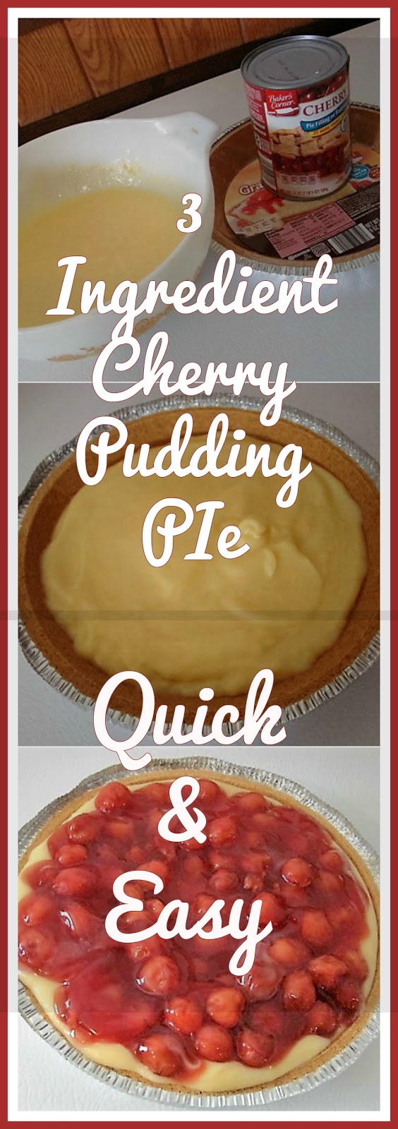 Rusty2rusty's Chatter: 3 Ingredient Cherry Pudding Pie