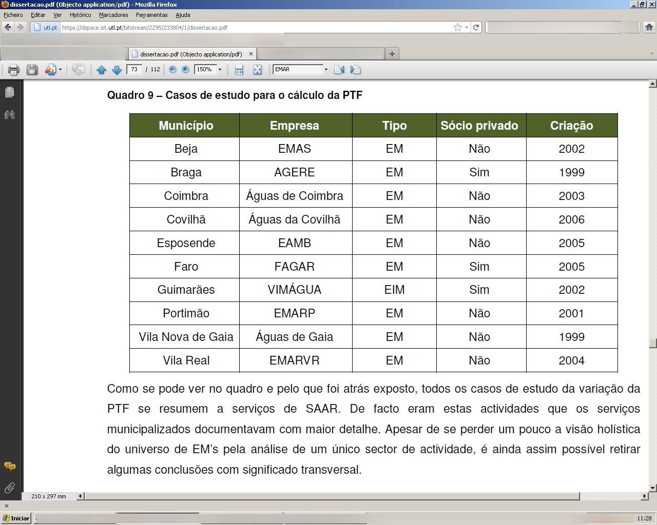 MEDRA PROL: Classificação Portuguesa de Actividades Económicas - CAE