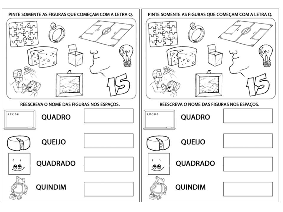ENSINANDO E APRENDENDO COM A PROFª ANA ALICE: ATIVIDADES COM A LETRA Q