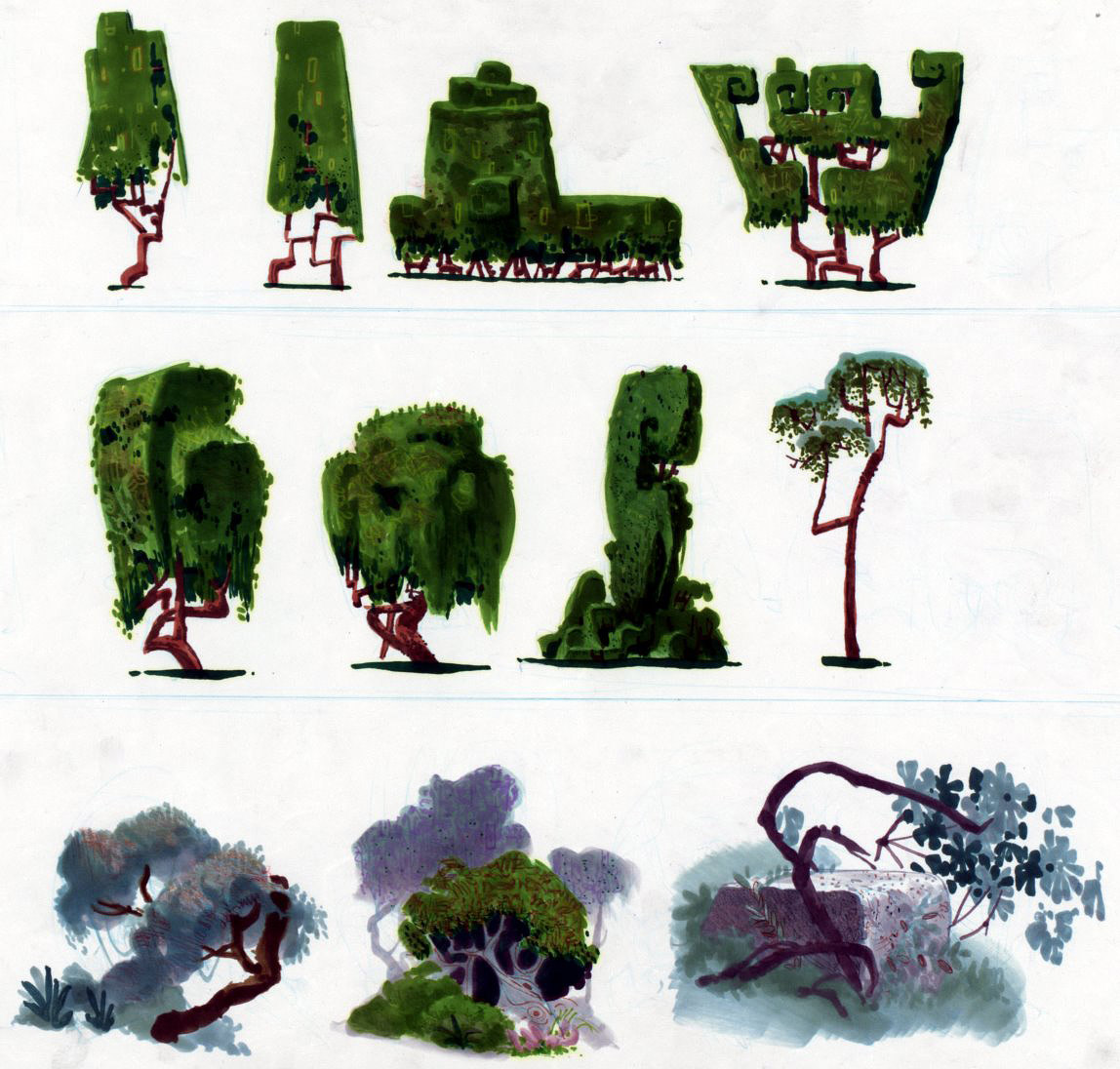 Art Models: The Emperor's New Groove (2000) - Backgrounds