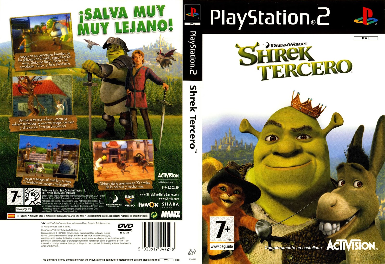 Coleccion Caratulas PS2: Shrek Tercero