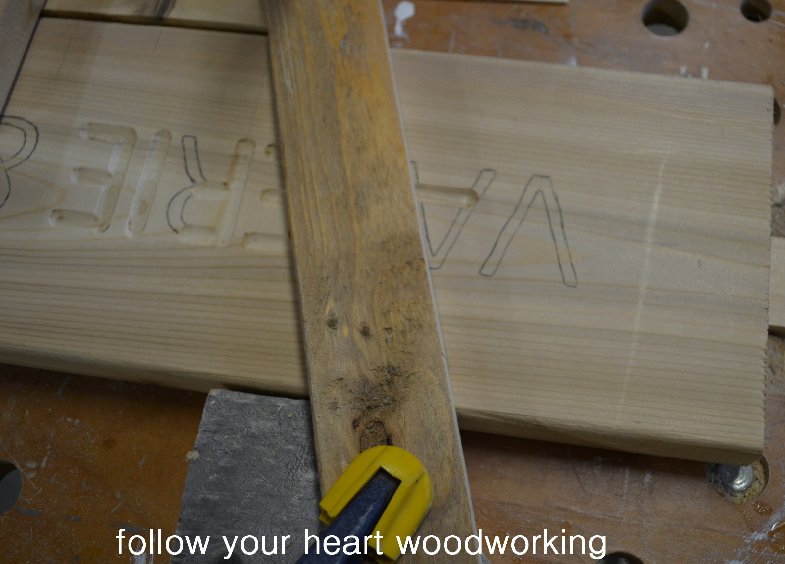 follow your heart woodworking: Routing a Sign - Part 3 - Finishing the sign