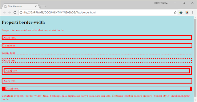 Belajar CSS Part 6 - Membuat Border (Garis Tepi) - king-octahasan