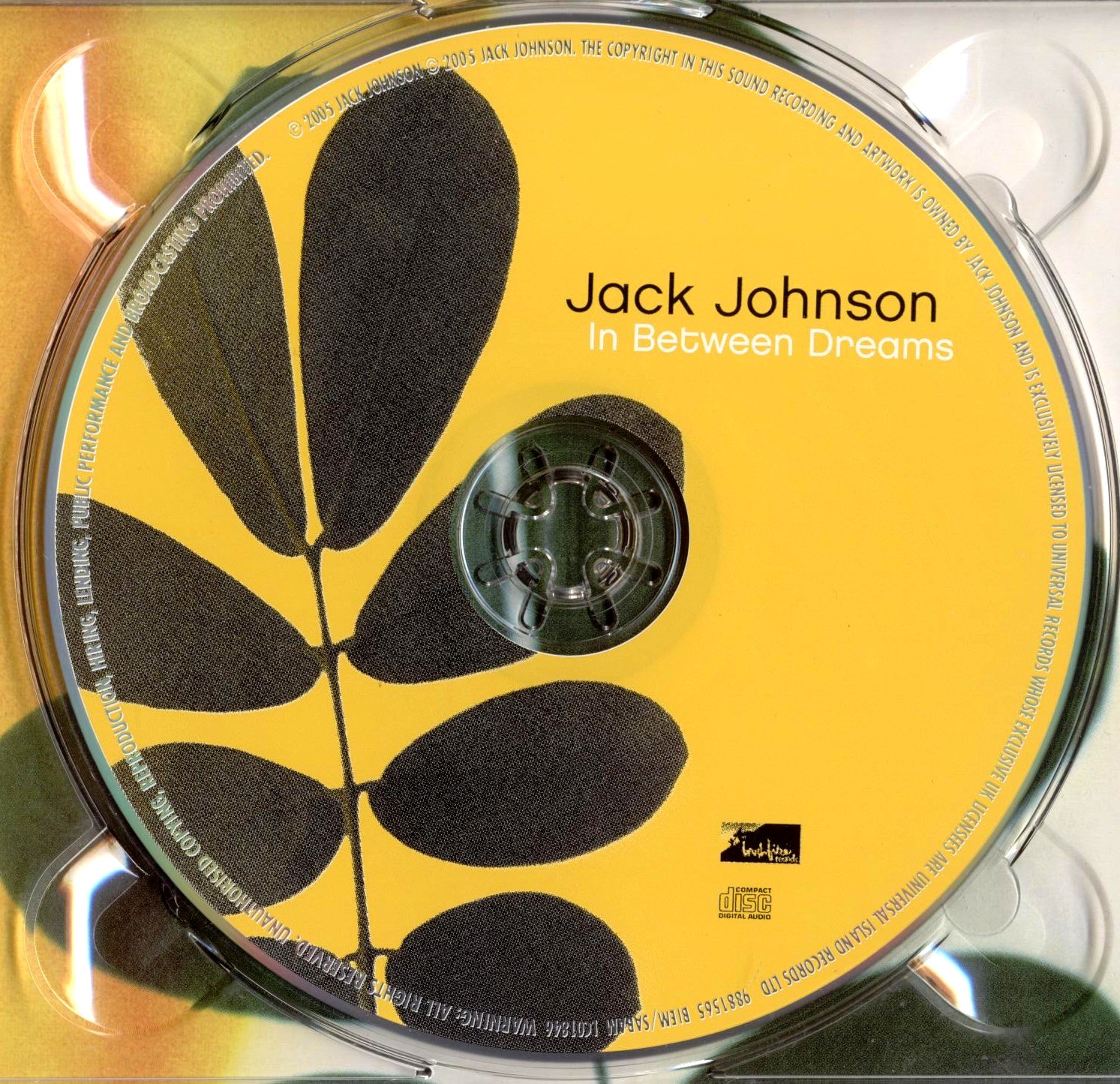 Encarte: Jack Johnson - In Between Dreams - Encartes Pop